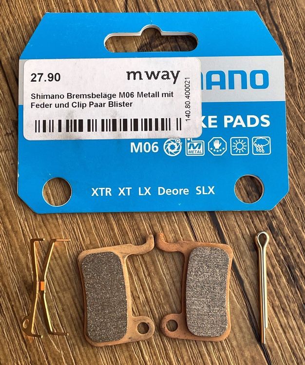 Shimano Bremsbeläge M06 Metall, Kit für XT XTR SLX (Neu (gemäss ...