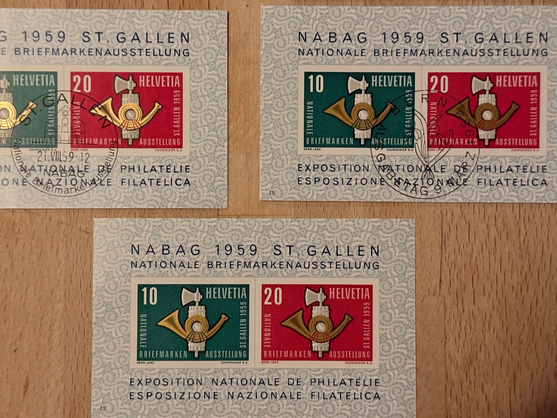 Schweiz Briefmarken: Nabag 1959 St. Gallen, Rotes Kreuz ‘63 (Gebraucht ...