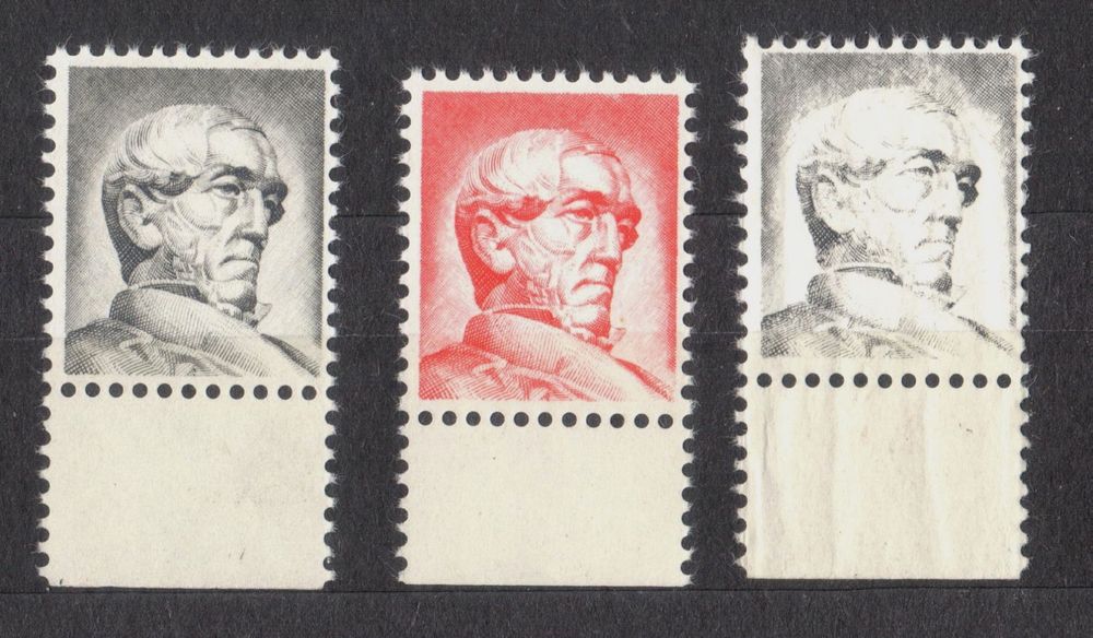 FINLAND 1954 - Probedruck - Johan Snellman - 3 dummy stamps (Gebraucht ...