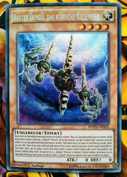 Yugioh BUSTER GUNDIL DAS KUBISCHE RIESENTIER MVP1-DES35 SECR | Acheter ...