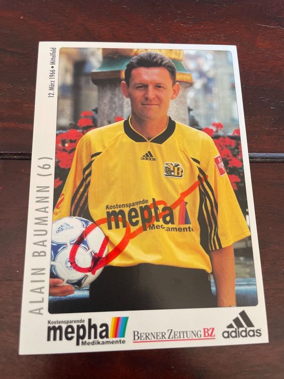 BSC Young Boys Vintage Autogrammkarte Alain Baumann | Kaufen auf Ricardo