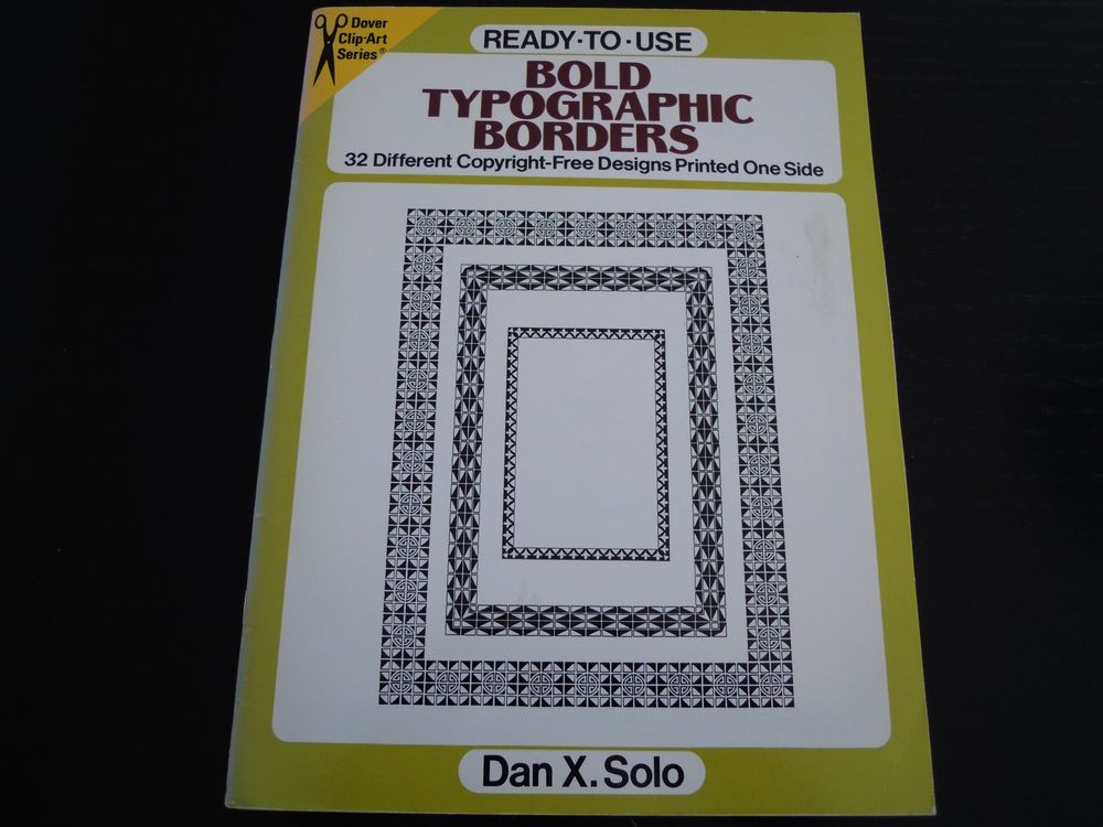 Bold Typographic Borders by Done X. Solo | Kaufen auf Ricardo