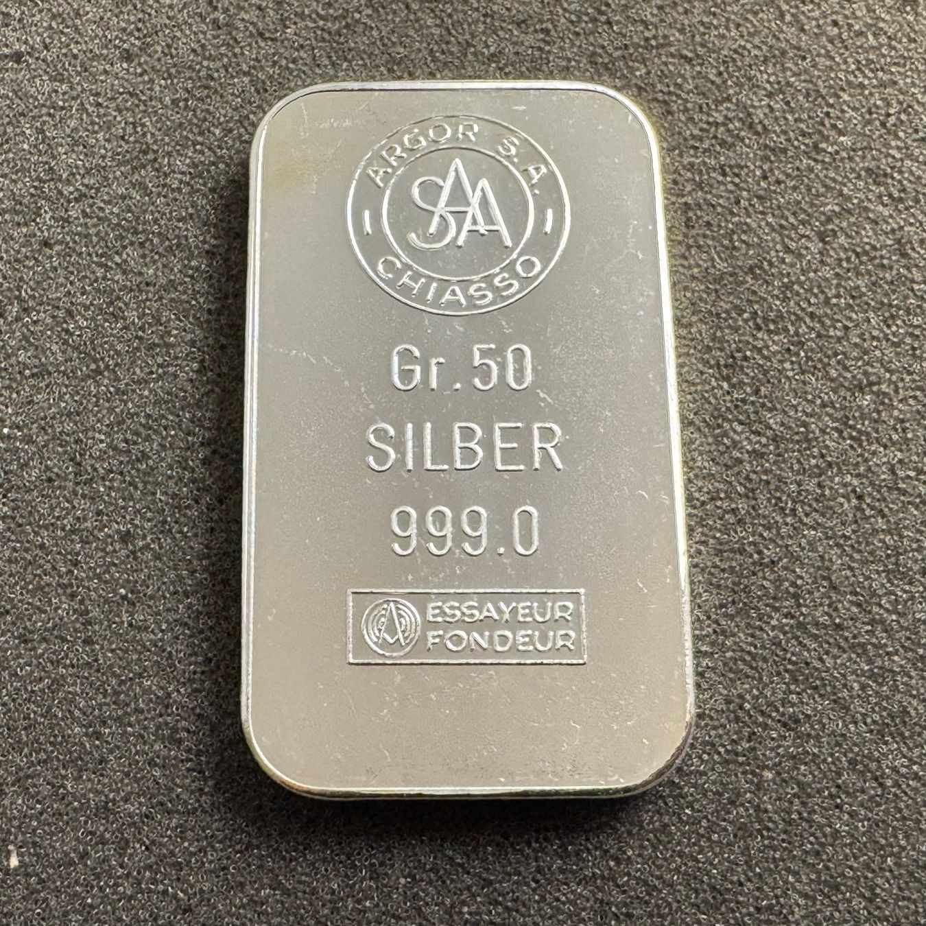 50 gramm Silber Barren Schweiz Argor SA - 2 (Gebraucht) in Reitnau für ...