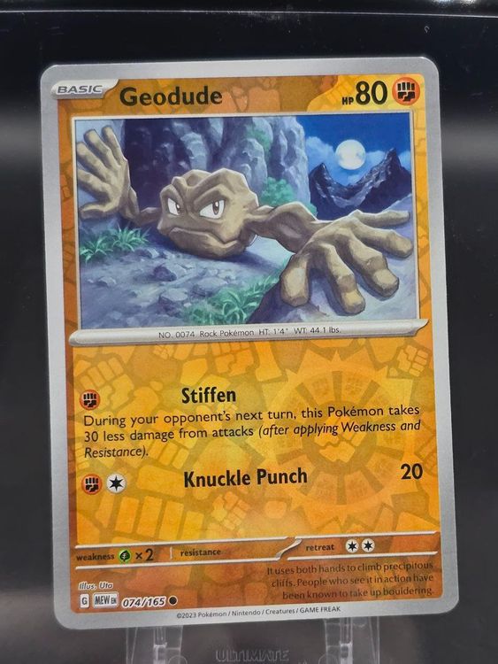 Geodude [Reverse Holo] #74 MEW 151 NM / 🇬🇧 (D'occasion) à COINTRIN pour ...