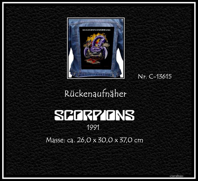 Rücken-Aufnäher *Scorpions* - Original Back Patch | Kaufen auf Ricardo