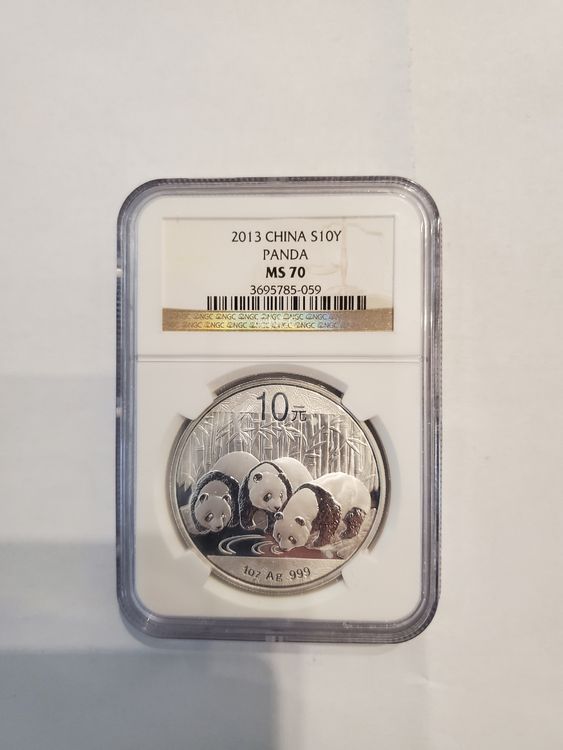 1x1 Oz Silber China panda 2013 MS70 | Kaufen auf Ricardo