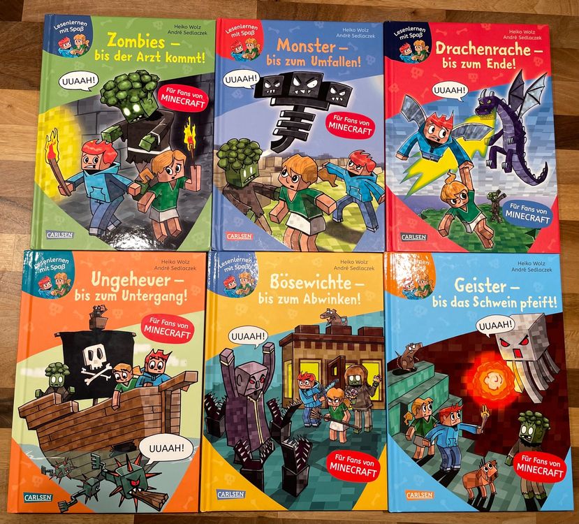 Minecraft Buchreihe von Heiko Wolz (erste 6 Bücher) (Gebraucht) in ...