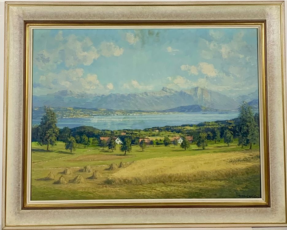 Max Keller (1916-1982) grosses Landschaft Gemälde | Kaufen auf Ricardo