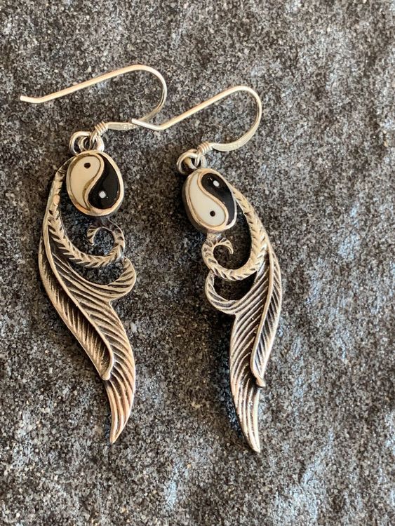 Ohrringe Ohrhänger Yin und Yang 925 Silber - sehr schön! (Neu (gemäss ...