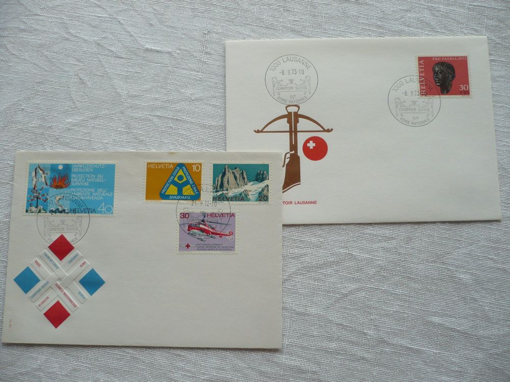 1972 / 73 2 Belege COMPTOIR (Gebraucht) in Zürich für CHF 1 – mit Lieferung auf Ricardo kaufen