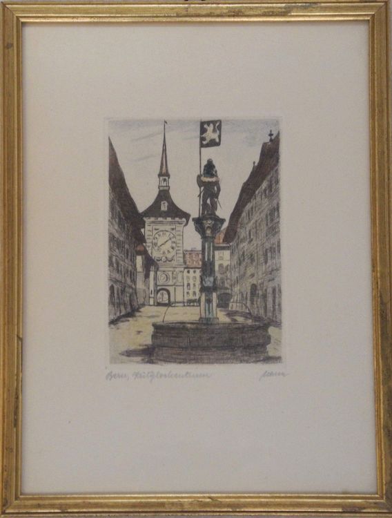 Bern Zeitglockenturm Kolorierter Stich (Gebraucht) in Wünnewil für CHF 30 – mit Lieferung auf ...