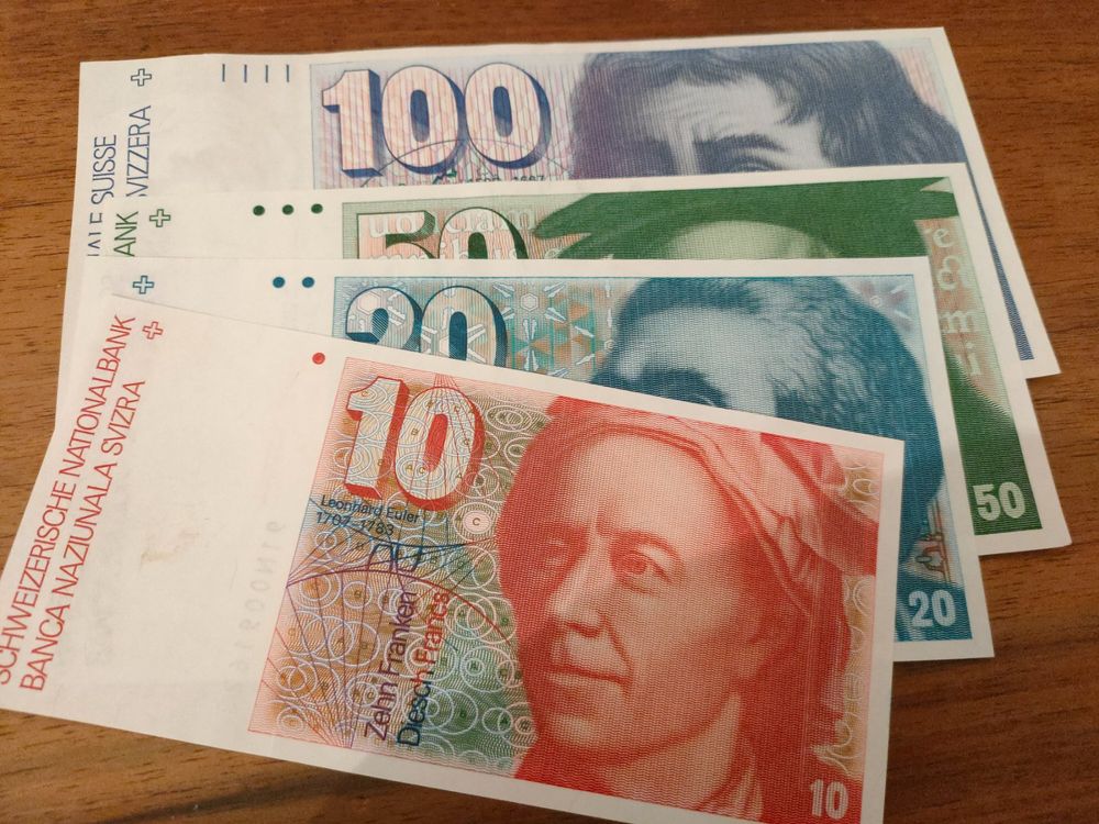 Sammlung Schweizer Franken Noten 10er 20er 50er 100er (Gebraucht) in ...
