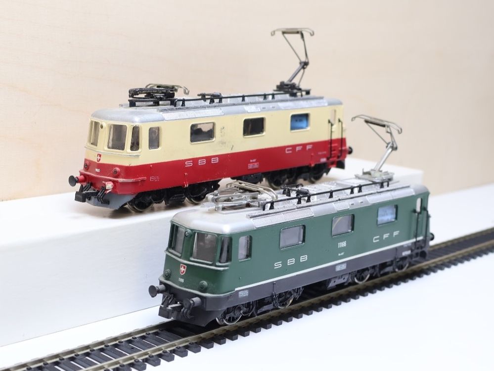 JOUEF 2 x SBB Re 4/4 E-Loks - 11160 / 11166 - H0 (Gebraucht) in ...