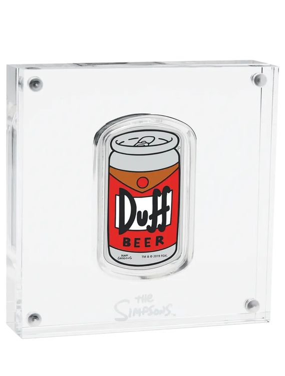 Silbermünze Duff Beer™ Die Simpsons™ 2019 - Tuvalu - 1 Oz PP (Neu und ...