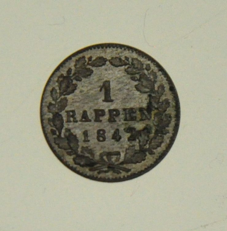 Kantonsmünze Zürich 1 Rappen 1842 | Kaufen auf Ricardo