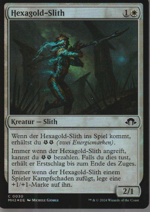 TCG Magic The Gathering MTG MH3 0030 FOIL Hexagold-Slith (Neu (gemäss ...