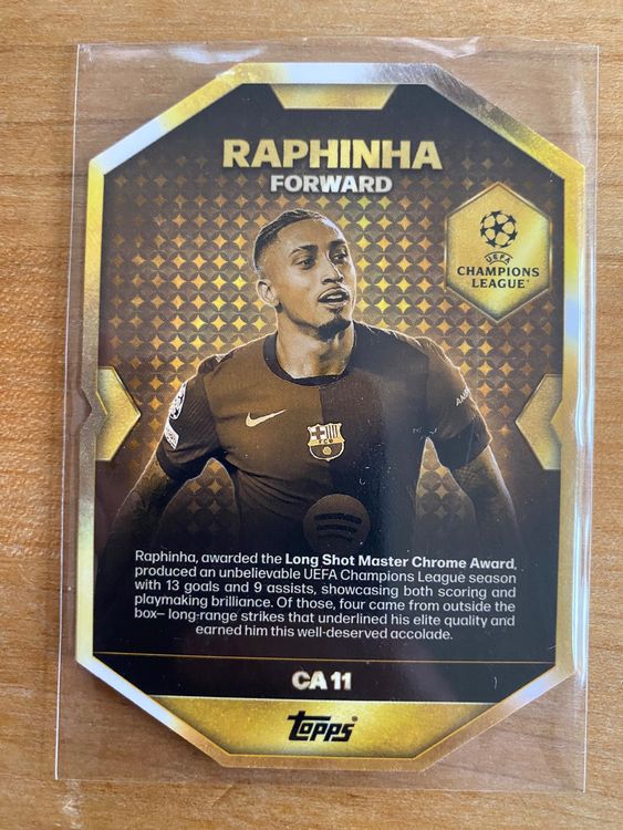 Topps Match Attax 25/26 Chrome Award Raphinha CA11 (Neu (gemäss ...