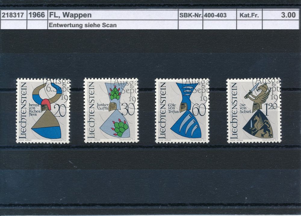 1966 Liechtenstein, Wappen III | Kaufen auf Ricardo