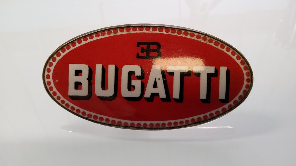 Rare antique emblème de radiateur de Bugatti (émail) (Gebraucht) in ...
