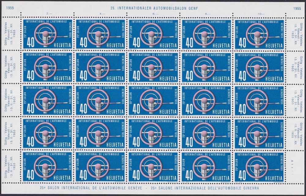 1955, Nr.320-323 Satz Bögen (Gedenkmarken) postfrisch **. (Gebraucht ...