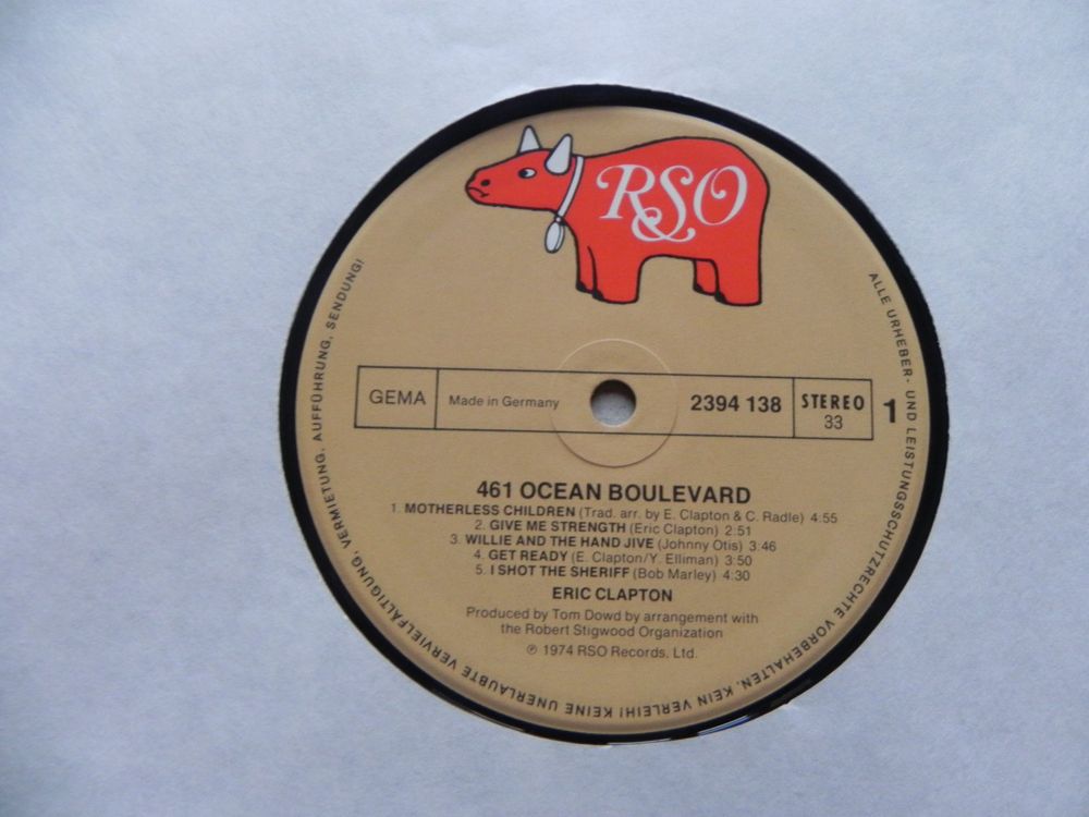 LP brit. Blues Rock Eric Clapton 1974 ? 461 Ocean Boulevard | Kaufen ...