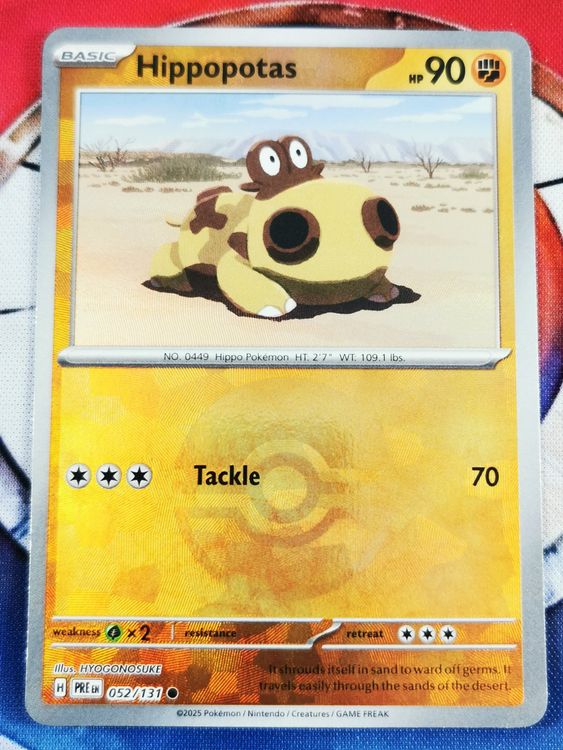 Pokémon Hippopotas 052 Pokeball Prismatic Evolutions EN (Neuf (Voir ...