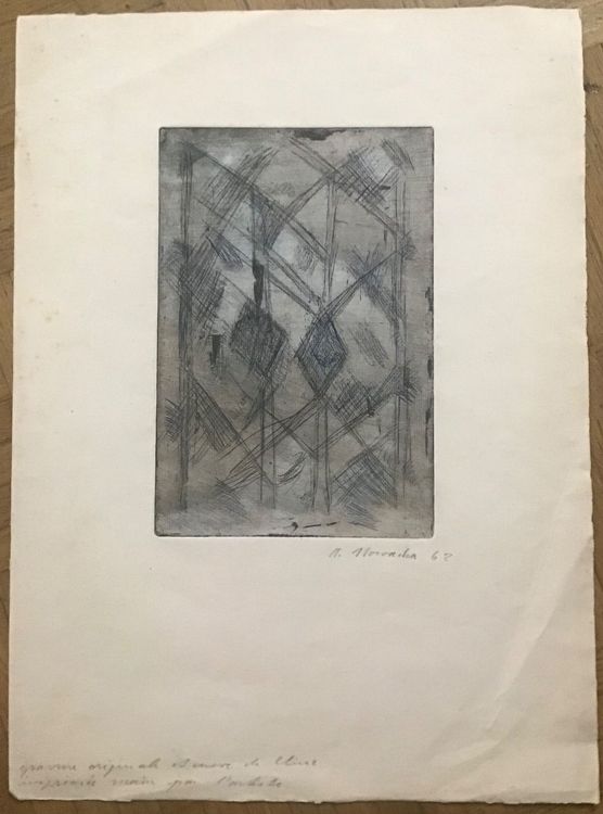 Interessante Radierung Unleserlich Signiert | Kaufen auf Ricardo