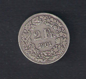 CH 2 Fr. 1901 SILBER Gebraucht | Kaufen auf Ricardo