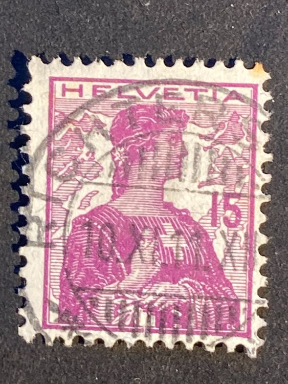 Schweiz 1911 Helvetia 15 Vollstempel RICHTERSWIL 10.XI.11 | Kaufen auf Ricardo