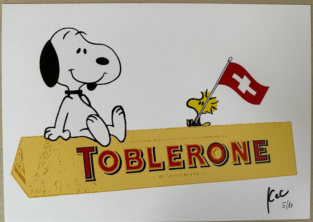 KeC: Snoopy “Let’s share a Toblerone”, signiert 5/10 | Kaufen auf Ricardo