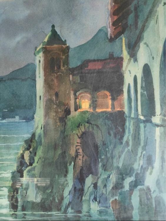 aquarelle Ste Catherine Lac Majeur Attilio invernizzi Italie (Gebraucht) in Tramelan für CHF 60 ...