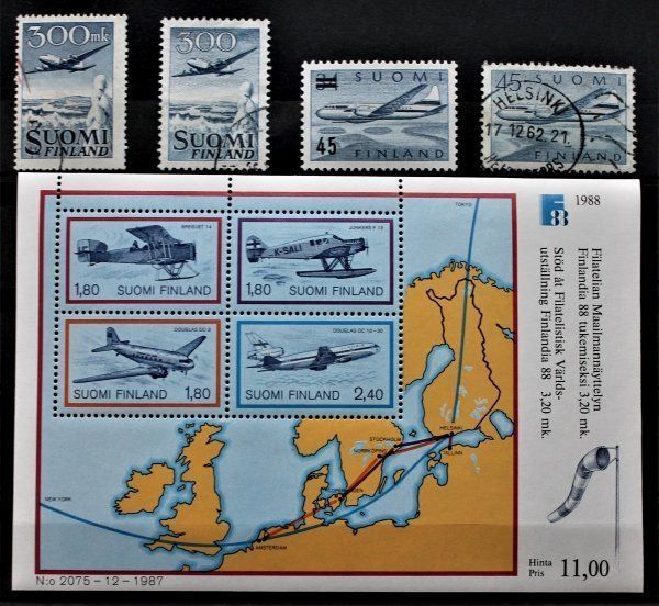 Flugzeuge Finnland, 1950/1988, **/gest. (Gebraucht) in Bern für CHF 1.5 – mit Lieferung auf ...