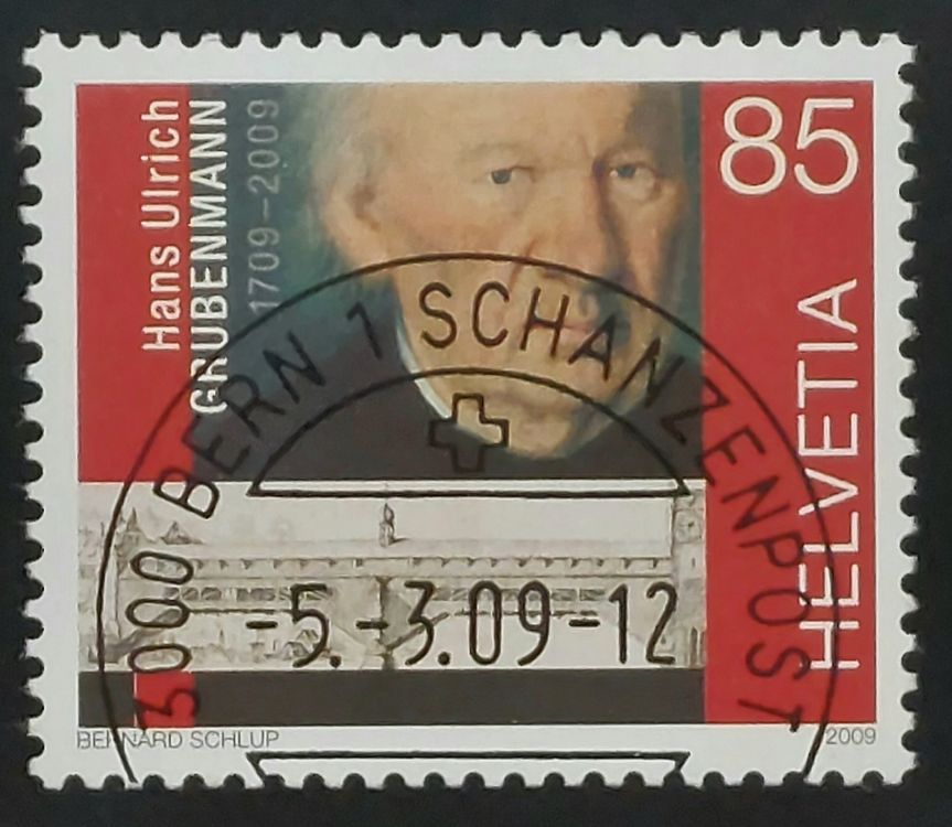 2009 Sondermarke "Grubenmann" 1305 ʘ ET Stempel gummiert (Neu (gemäss ...