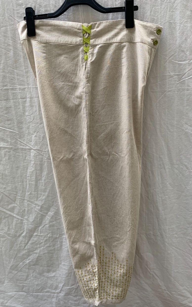 Superbe pantalon large GUDRUN SJÖDÉN 46%lin broderies t.L (D'occasion ...