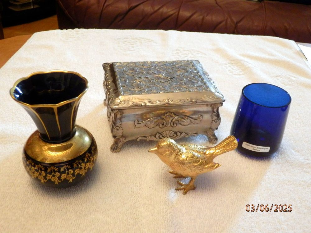 kleines Lot, Sammlerware, Schatulle, Vase, Becher, Vogel (Gebraucht) in ...