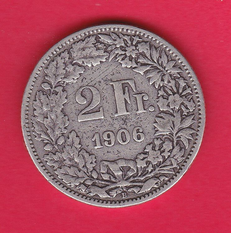 Seltene Silbermünze 2 Franken 1906 B Helvetia Schweiz Top! (Gebraucht) in Oberrieden für CHF 6 ...