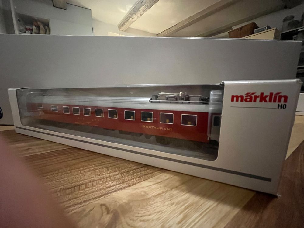 Märklin 43874 WRm SBB Restaurantwagen, beleuchtet/éclairé | Kaufen auf Ricardo