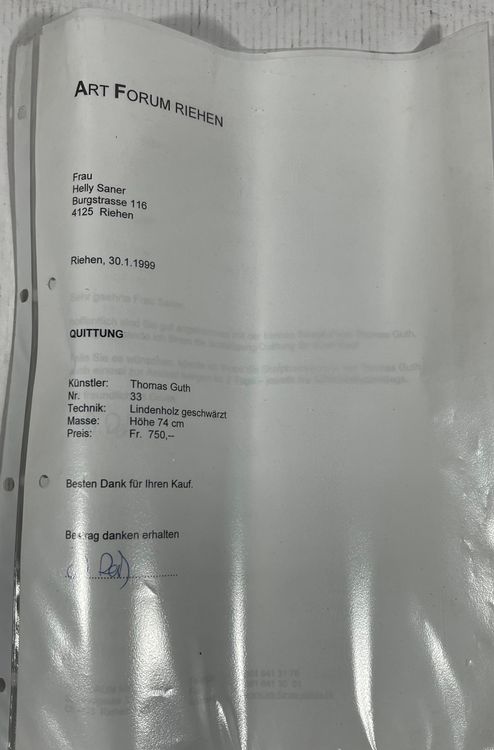 Thomas GUTH (1968) Grosses Handgeschnitzte Holz Skulptur | Kaufen auf ...