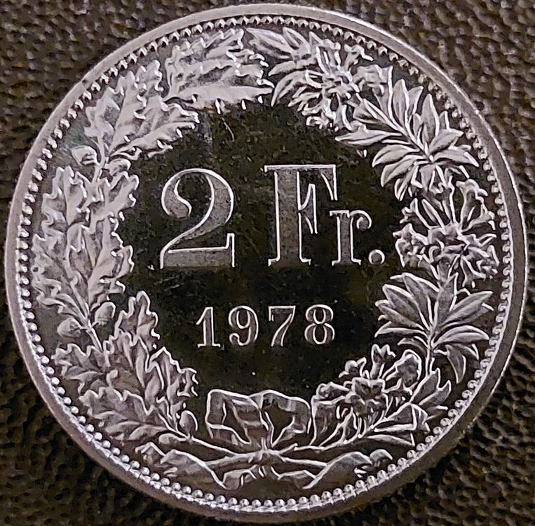 2 Franken 1978 stgl. / aus Münzsatz (Neu (gemäss Beschreibung)) in Arch für CHF 6 – mit ...