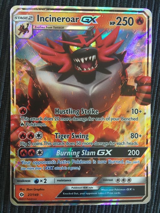 Pokemon Incineroar GX Sun Moon Near Mint | Kaufen auf Ricardo