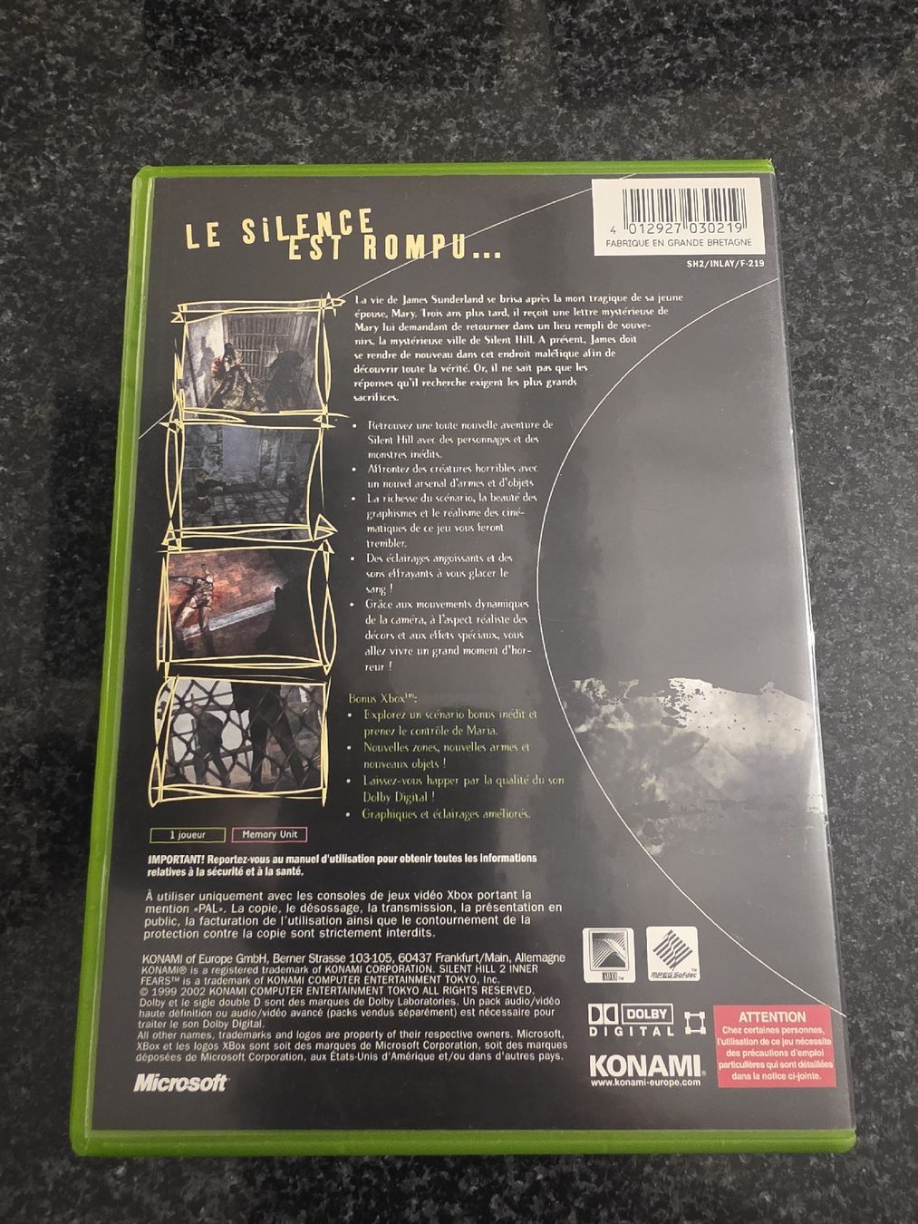 Silent Hill 2 Inner Fears Xbox (Gebraucht) in Chavornay für CHF 60 ...