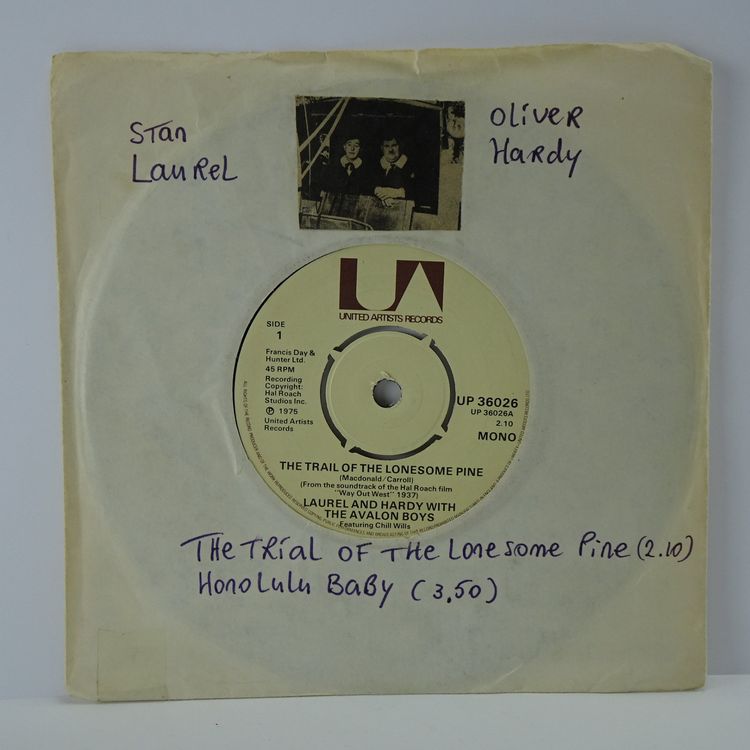 Laurel And Hardy - Trail Of The Lonesome...b/w Honolulu Baby | Kaufen ...