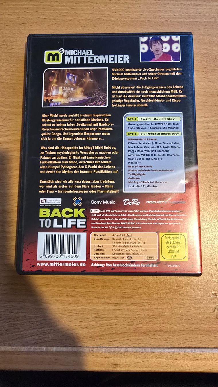 Michael Mittermeier Back to Life -DVD (Gebraucht) in Hölstein für CHF 2 ...