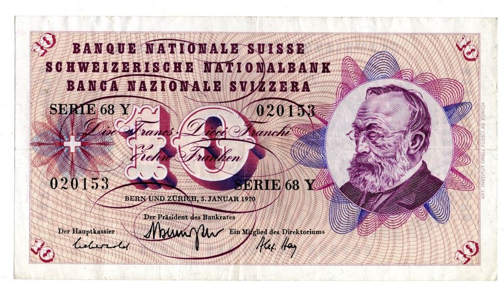 Note CHF 10.- Keller 1970 XF | Kaufen auf Ricardo