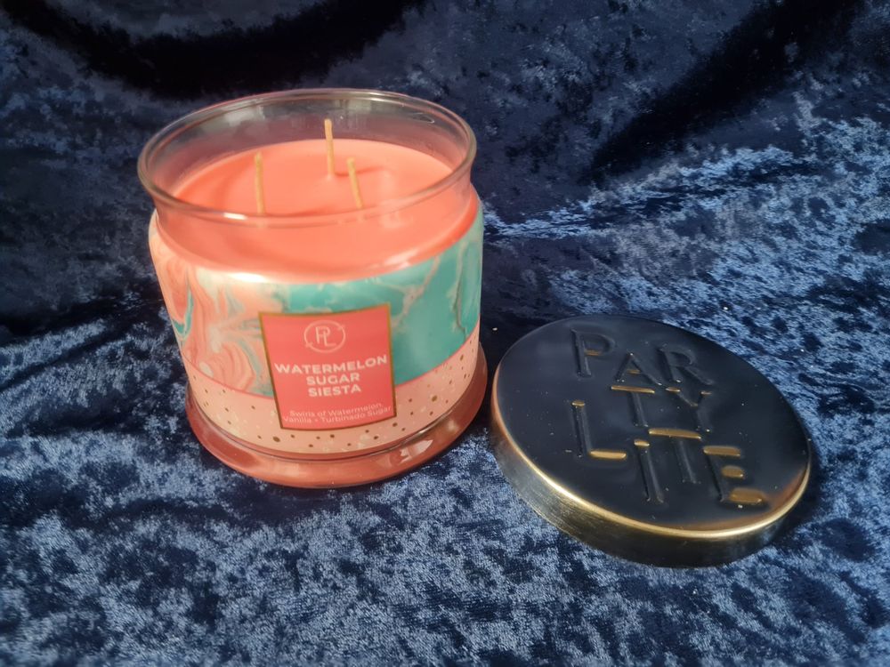 PartyLite - 3-Docht-Glas Watermelon Sugar Siesta (Neu und ...