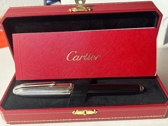 Cartier Füllfederhalter Louis; Lack schw. Palladium18k Feder (Gebraucht ...