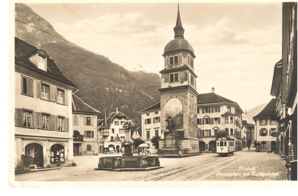Altdorf, Hauptplatz mit Strassenbahn 1938 (Gebraucht) in Mastrils für ...