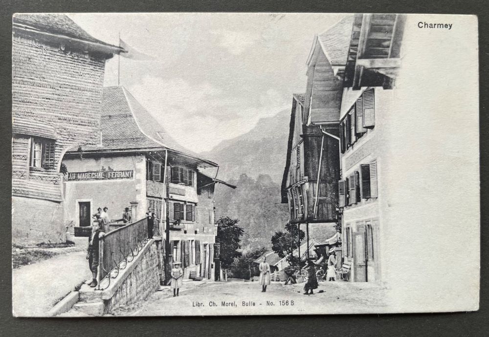 Charmey/Strasse Ort/ AU MARCHAL FERRANT/belebt 1912 | Kaufen auf Ricardo