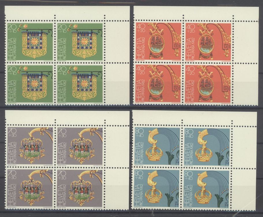 Pro Patria, 1982, Viererblock ** | Kaufen auf Ricardo