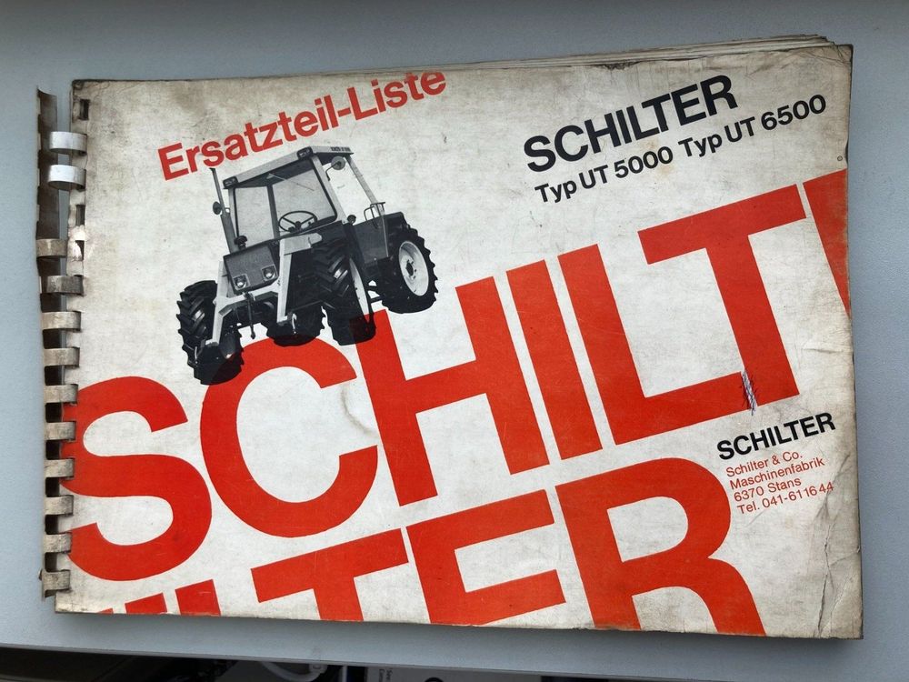 Ersatzteil-Liste Schilter Typ UT 5000 6500 (Gebraucht) in Ruswil für ...